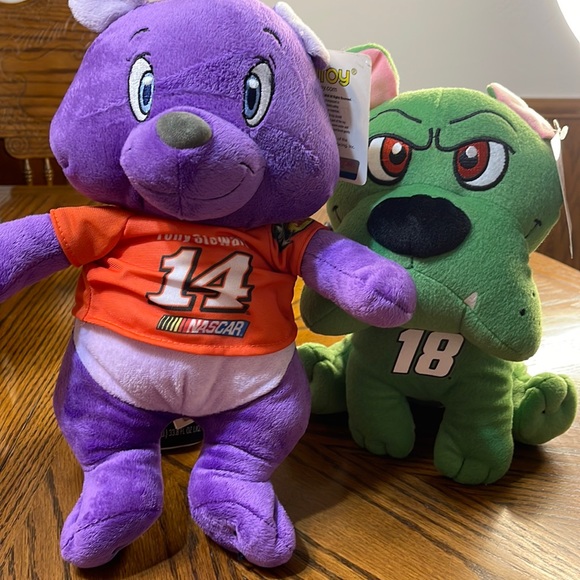 Kellytoy | Toys | Nascar Tony Stewart Purple Stuffed Bear And Kyle ...